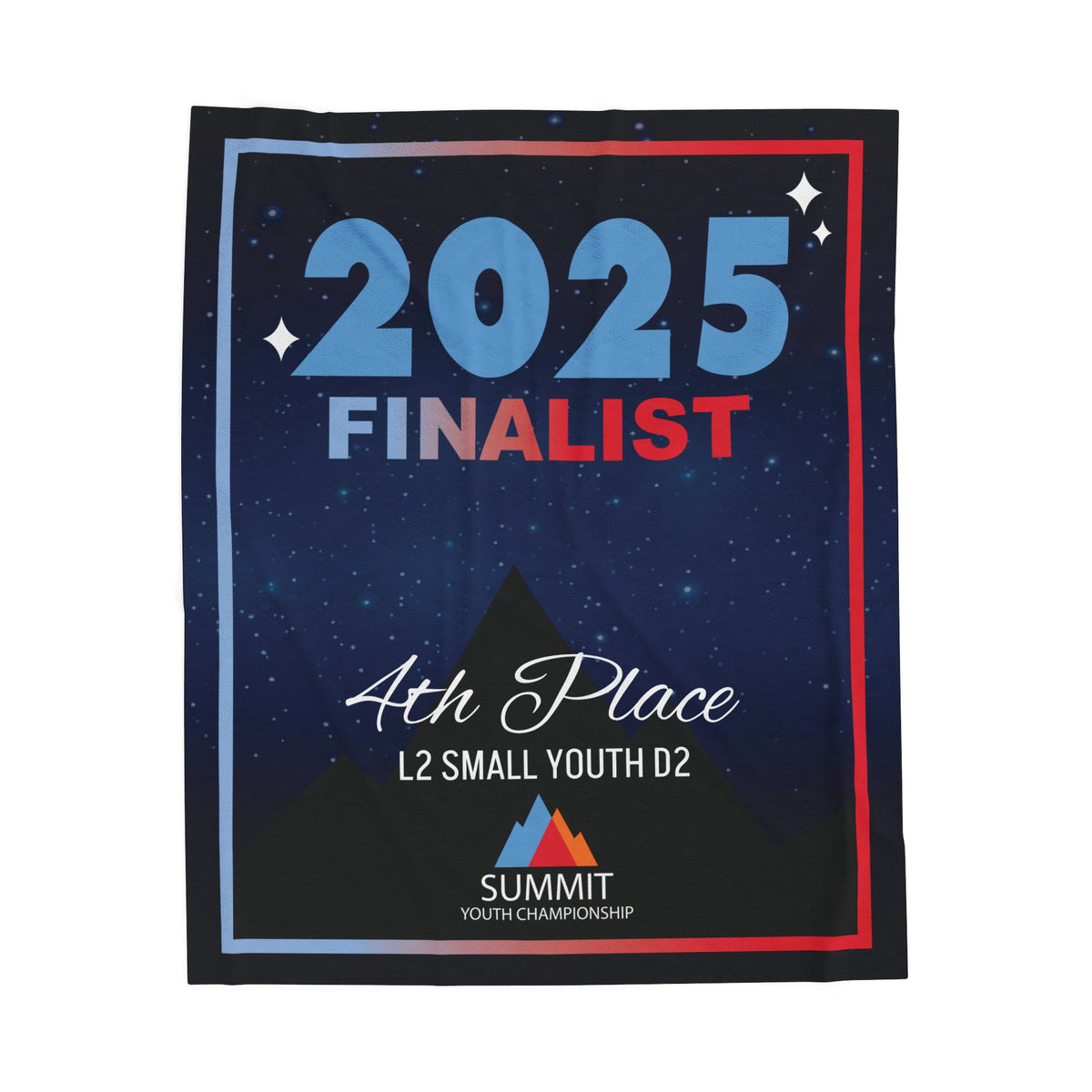 2025 Youth Summit Finalist Banner Blanket – SubZero Cheerleading