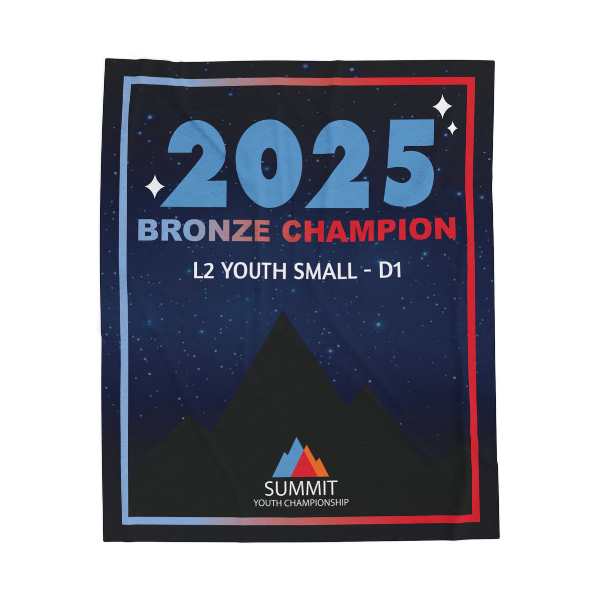 2025 Youth Summit Bronze Champion Banner Blanket – SubZero Cheerleading