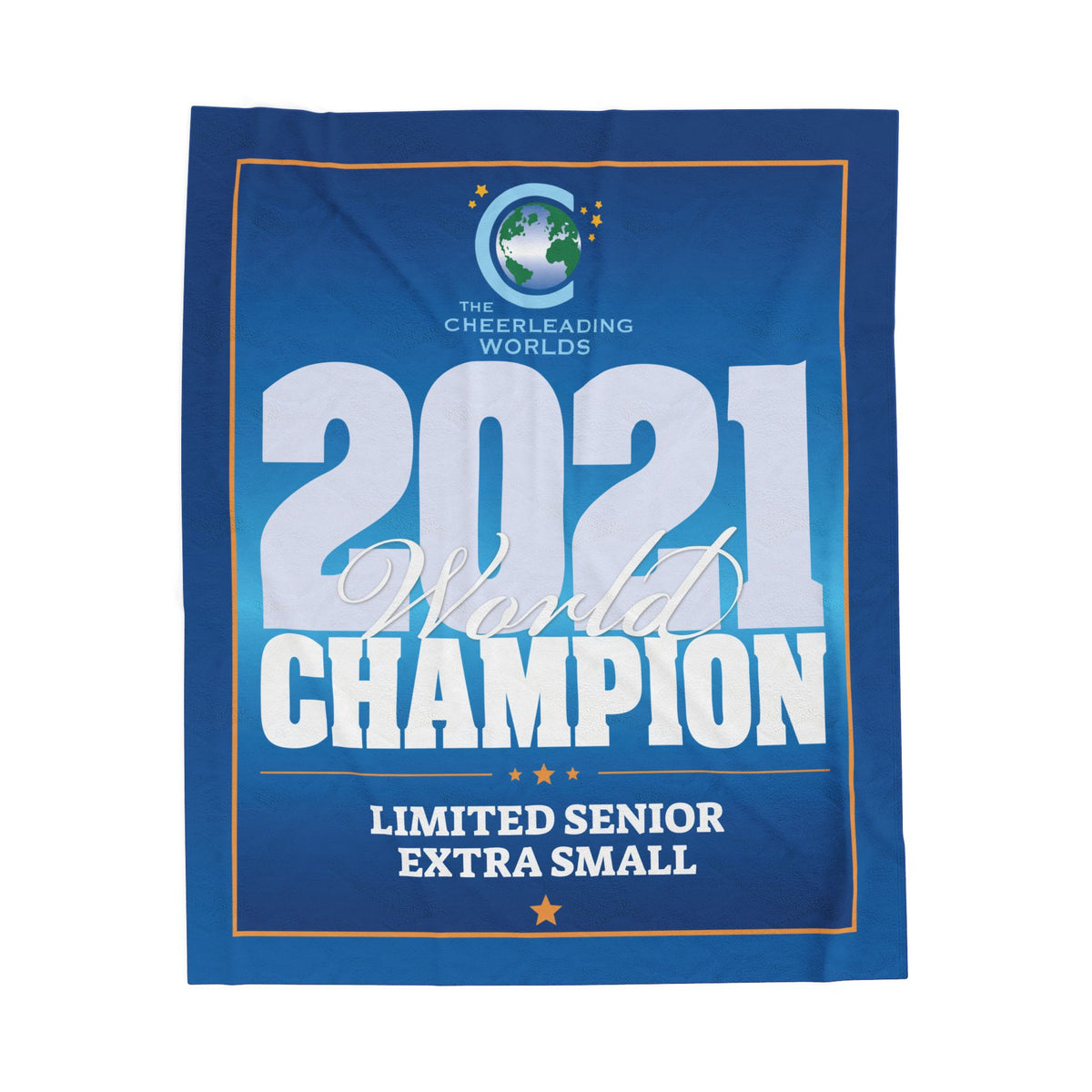 2021 Cheerleading Worlds Champion Banner Blanket – SubZero Cheerleading