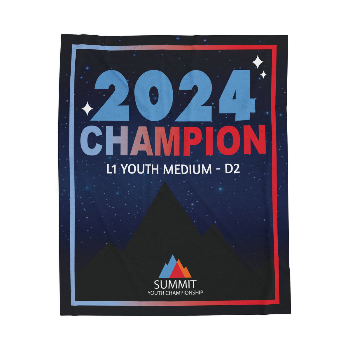 2024 Youth Summit Champion Banner Blanket – SubZero Cheerleading