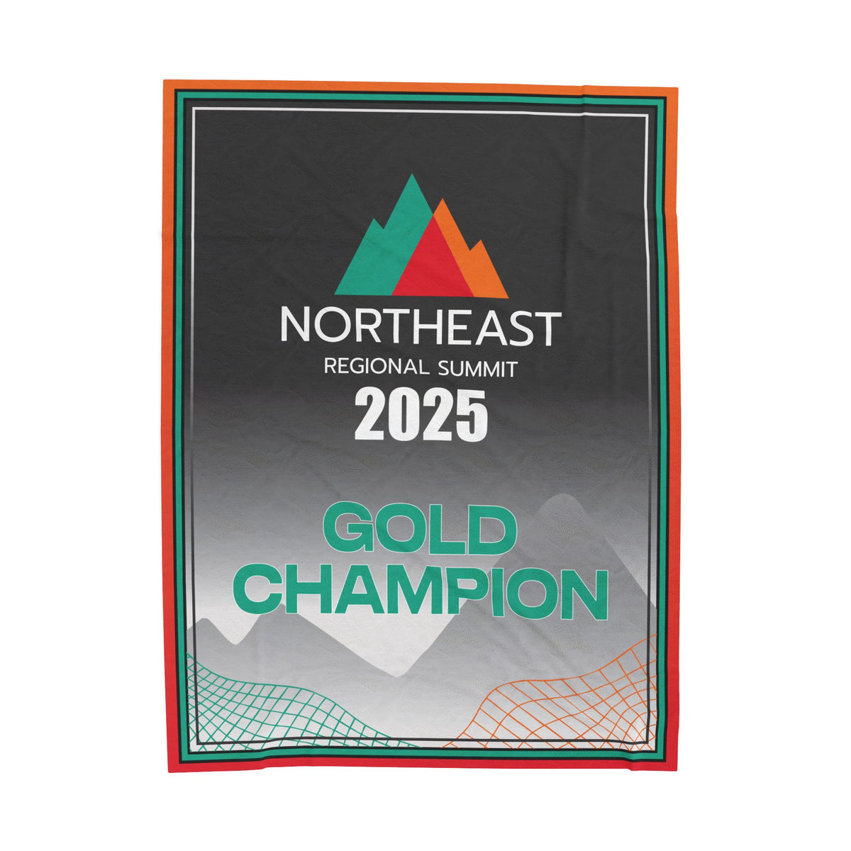2025 Regional Summit Gold Champion Banner Blanket – SubZero Cheerleading