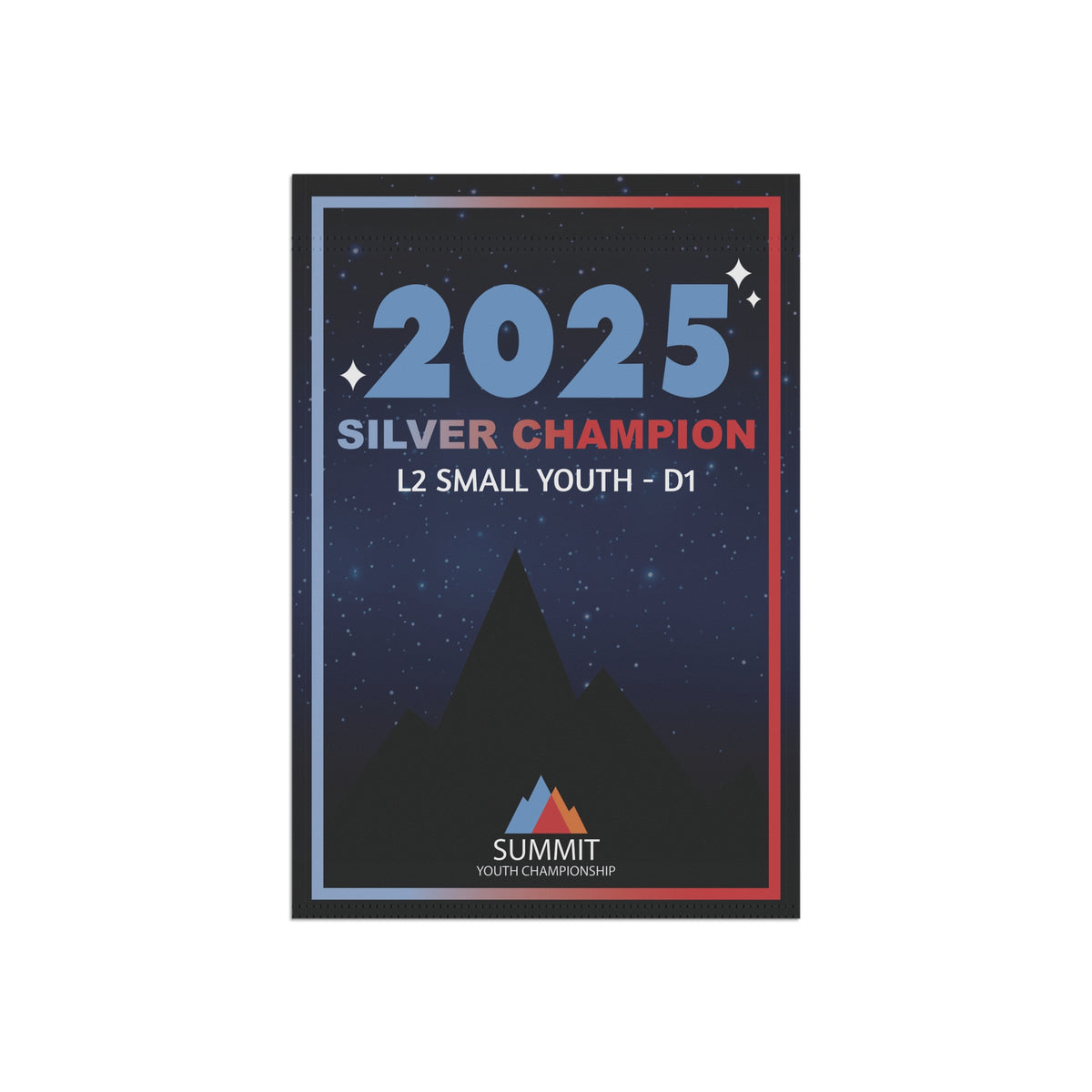 2025 Youth Summit Silver Champion Mini Banner – SubZero Cheerleading